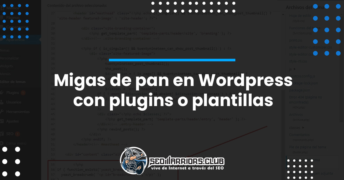 ᐅ Cómo implementar las MIGAS DE PAN en Wordpress